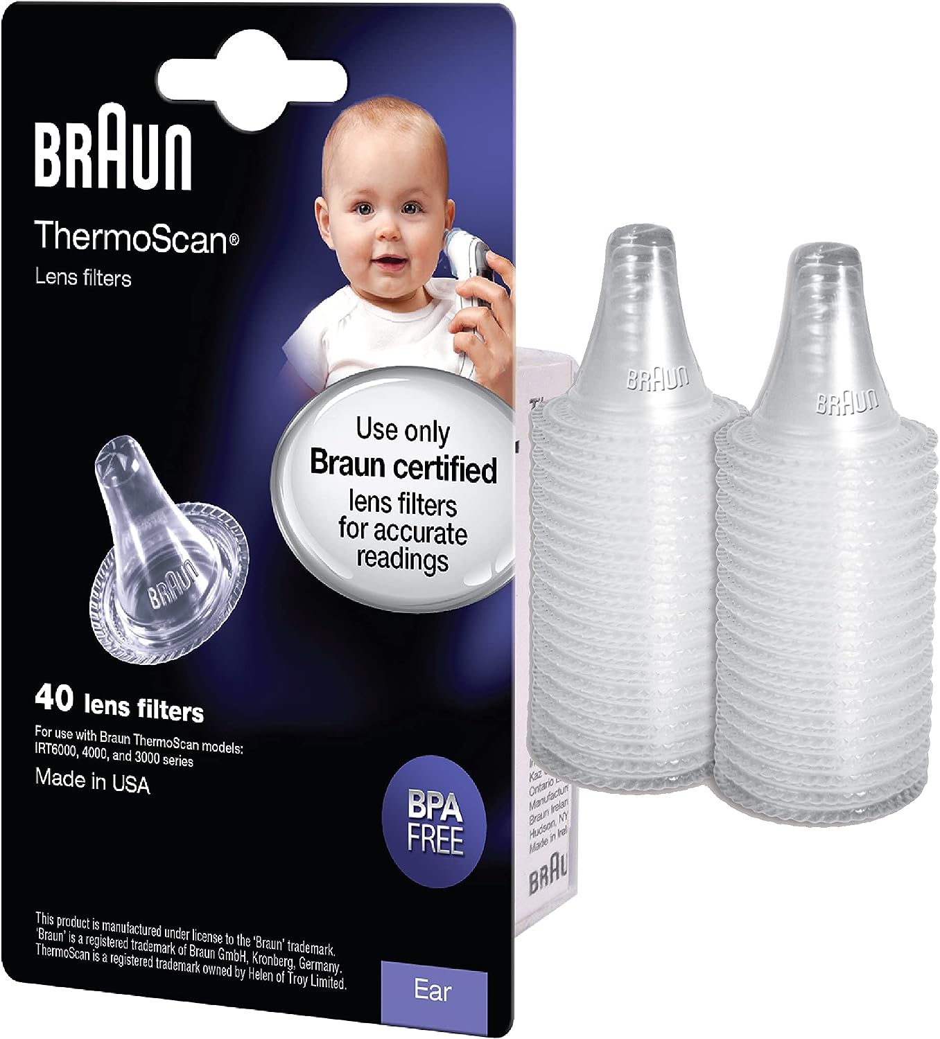 Braun ThermoScan Lens Filters for Ear Thermometers – Pack of 40 - Mamas ...