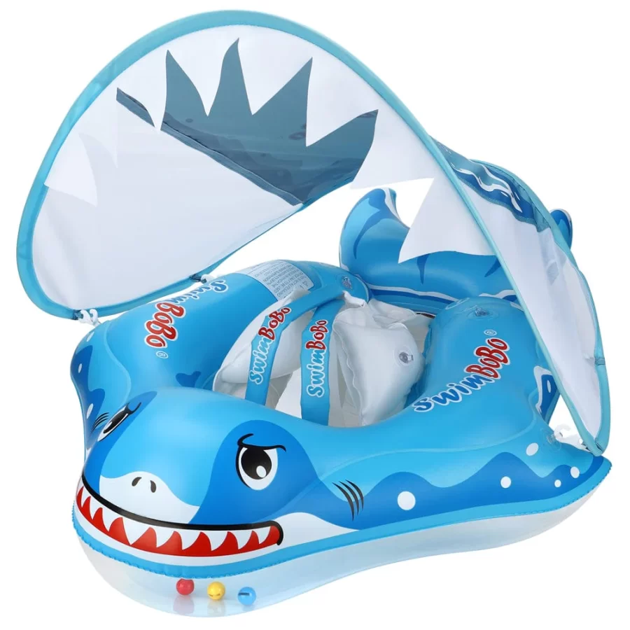 SwimBobo, Swimming Ring Floating with Canopy- Shark, 1-6 Years – Mamas ...