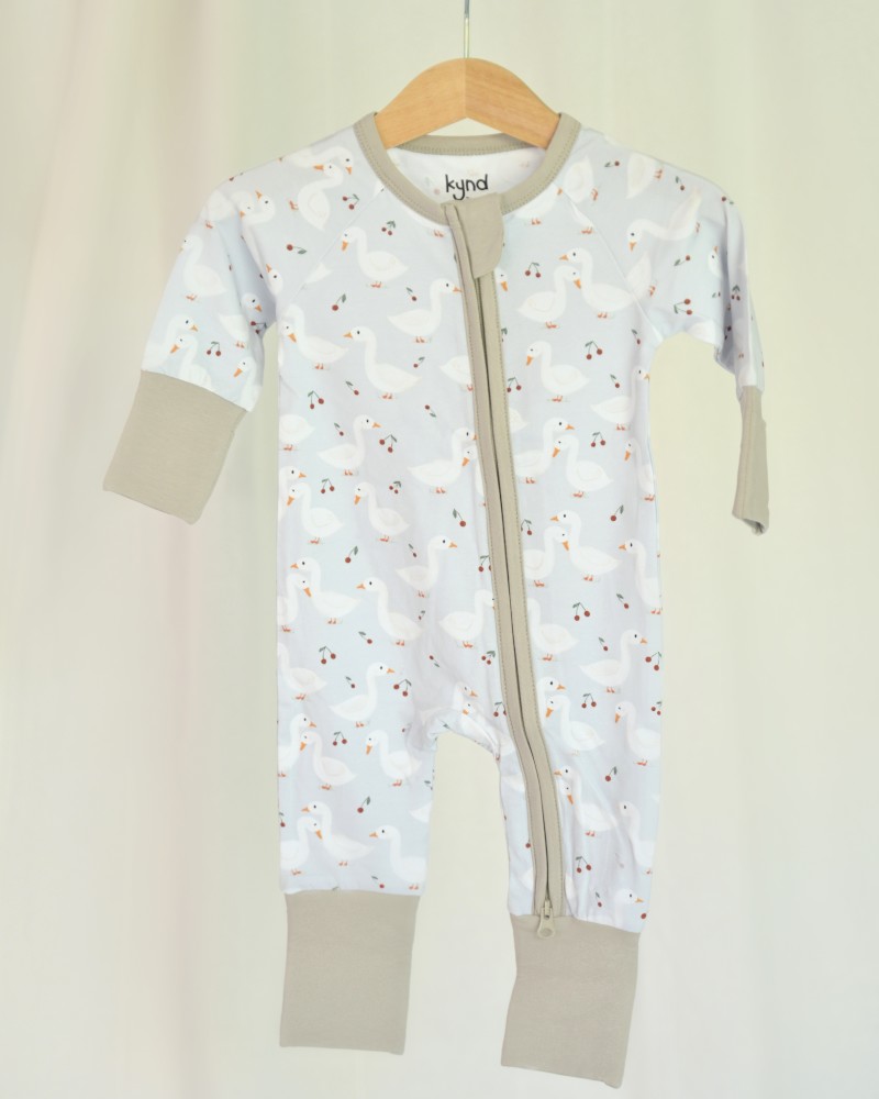 Kynd Happy Goose Zipped Sleepsuit (0-18M) - Mamas Boutique